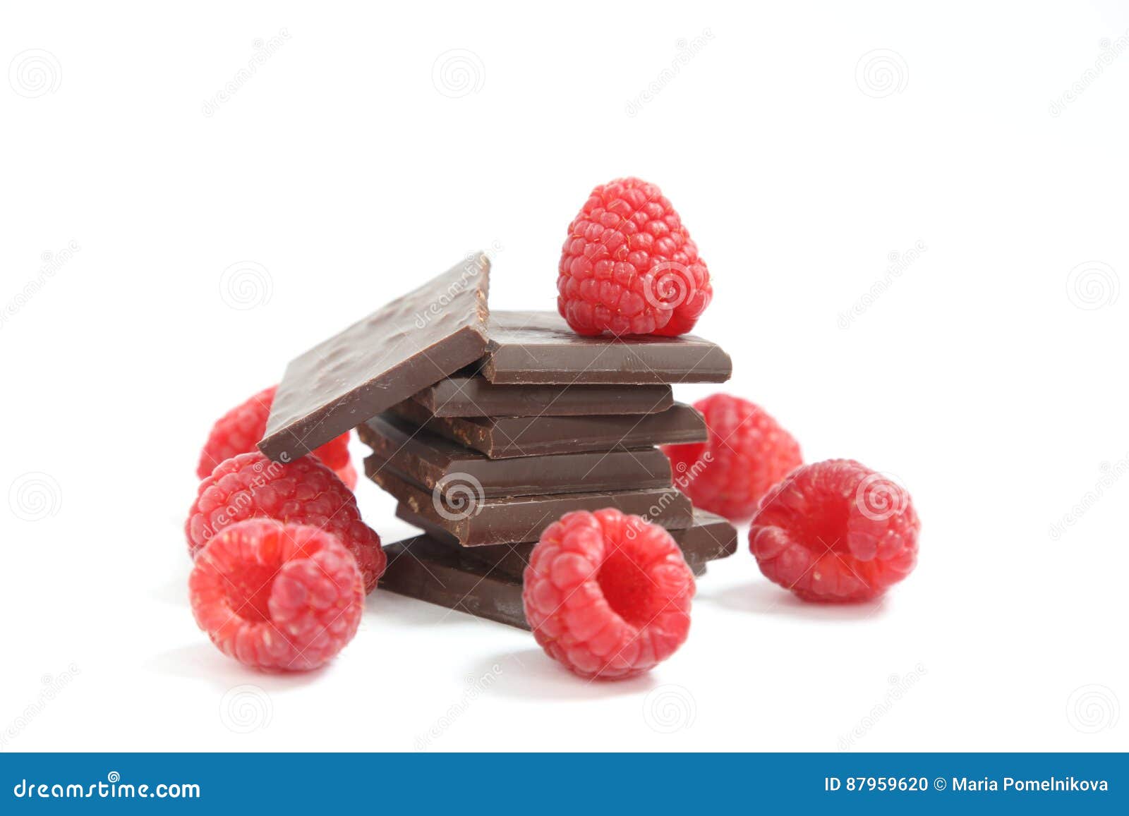 Dark Chocolate and Raspberry Stock Photo - Image of berry, desert: 87959620