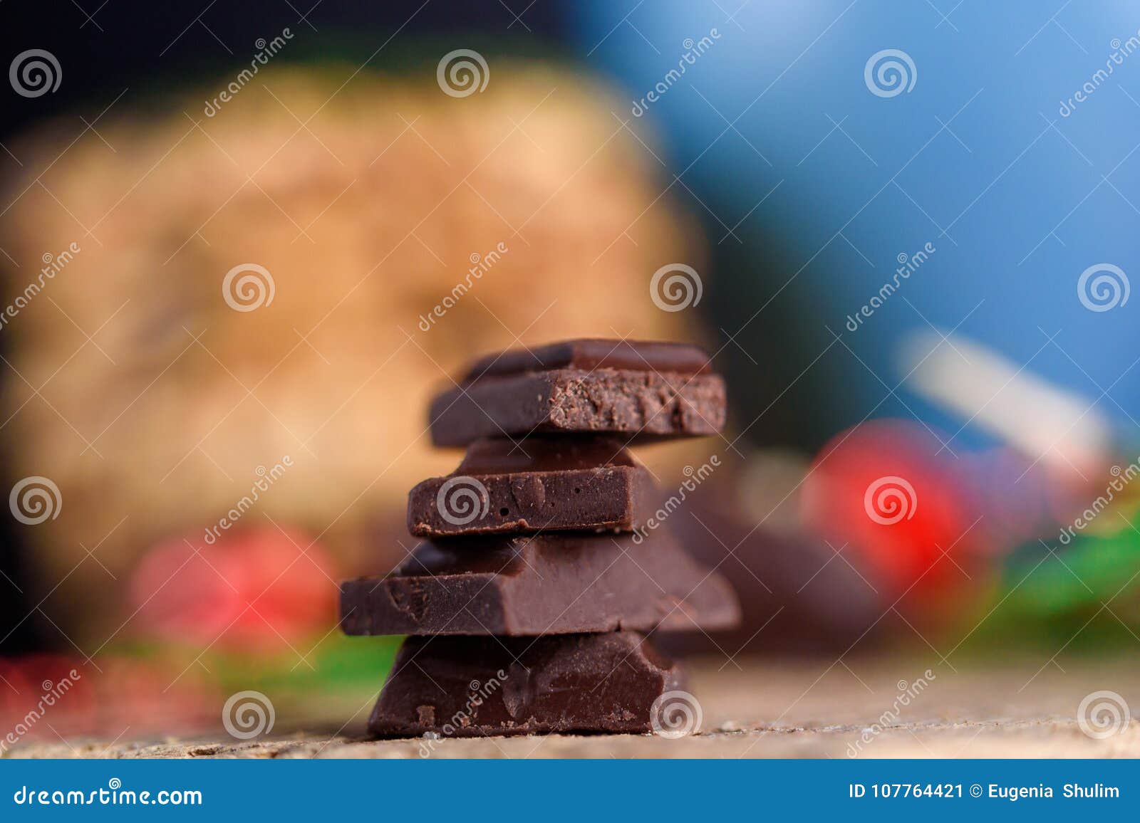 Dark Chocolate on the Table Stock Image - Image of plant, dessert ...
