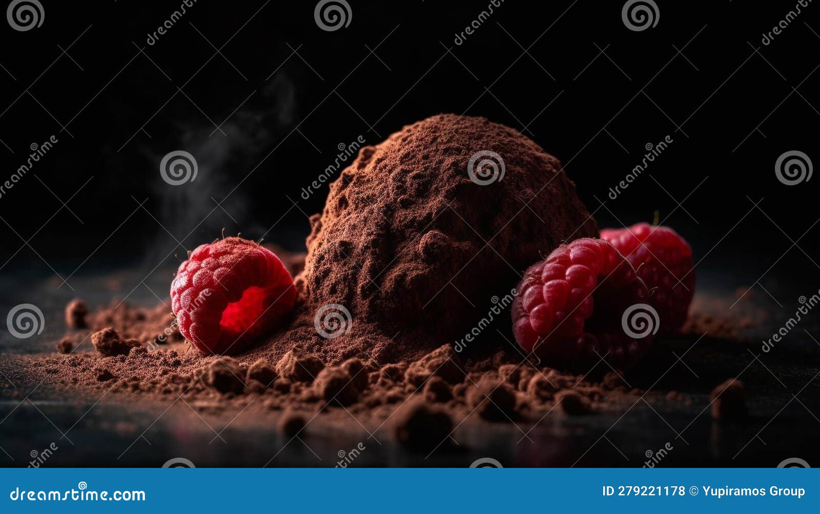 Dark Chocolate Truffle with Raspberry Sphere, a Gourmet Indulgence ...