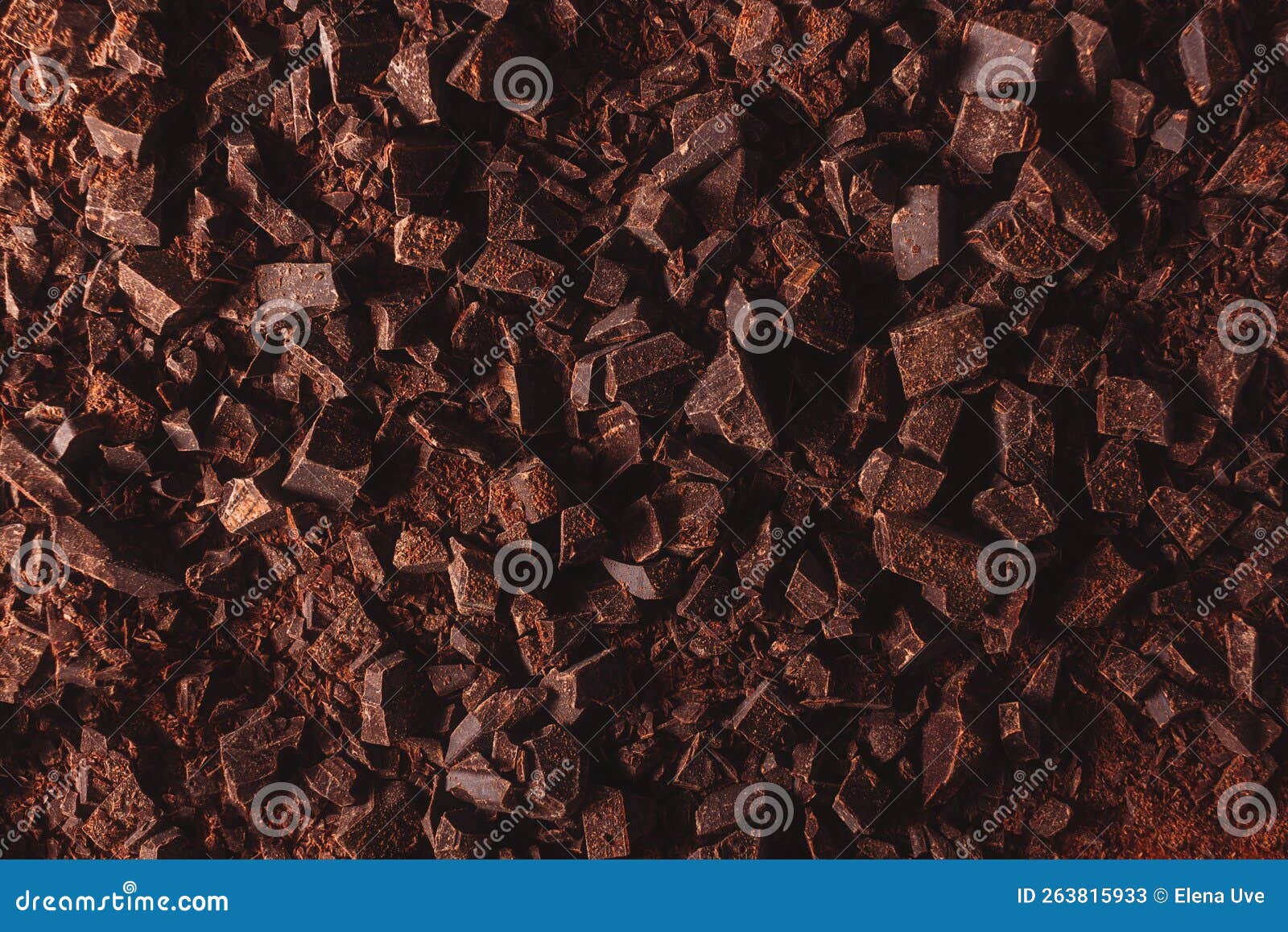 Dark Chopped Chocolate Background. Stock Image - Image of sweet, food ...