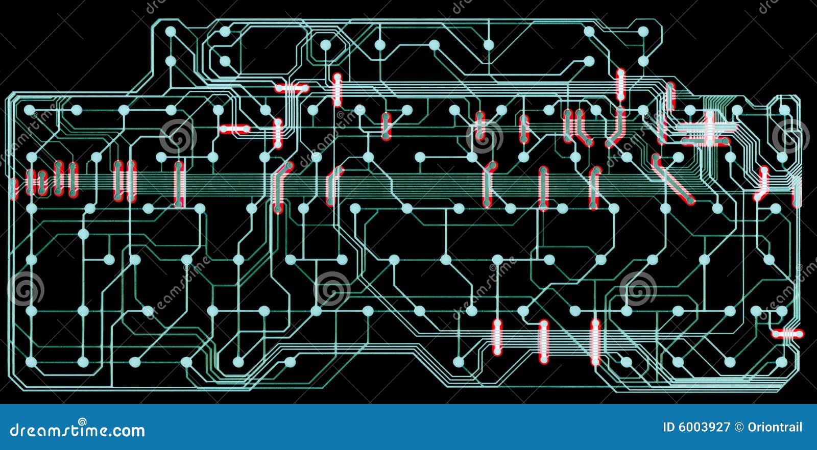 Dark circuit board stock illustration. Illustration of closeup - 6003927