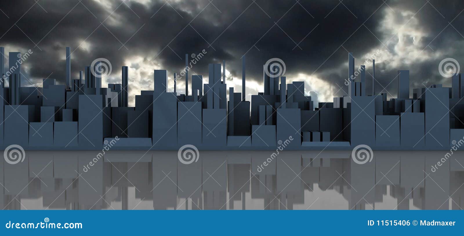 Dark cityscape stock illustration. Illustration of dark - 11515406