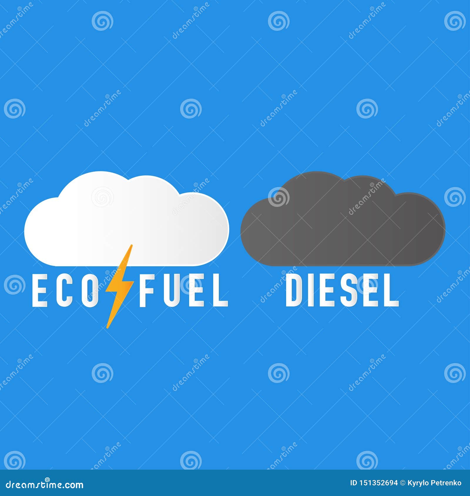Dark Cloud of Diesel in the Sky Stock Vector - Illustration of ...