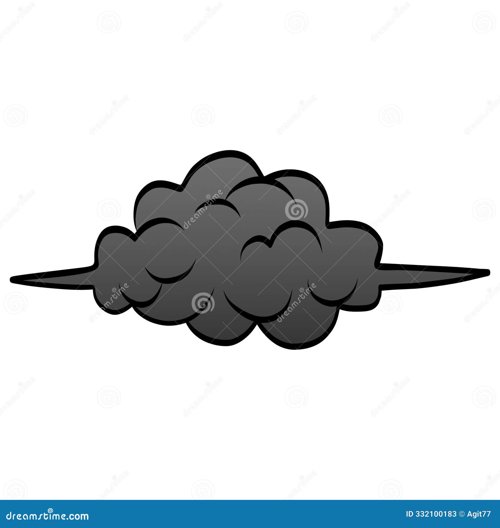 Dark Cloud Doodle Drawing Vector Illustration Stock Illustration ...
