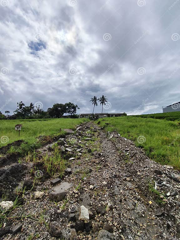 Dark Cloud before Heavy Rain in Bali Stock Image - Image of tree ...