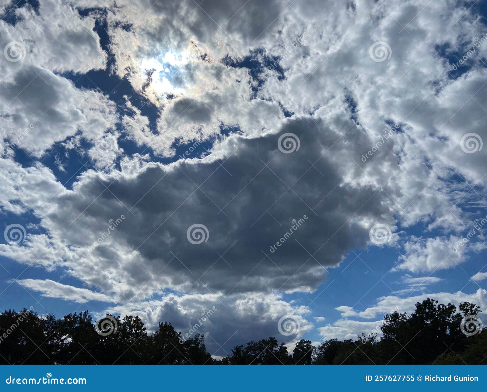 Dark Clouds and Blue Sky in September in Fall Stock Image - Image of ...