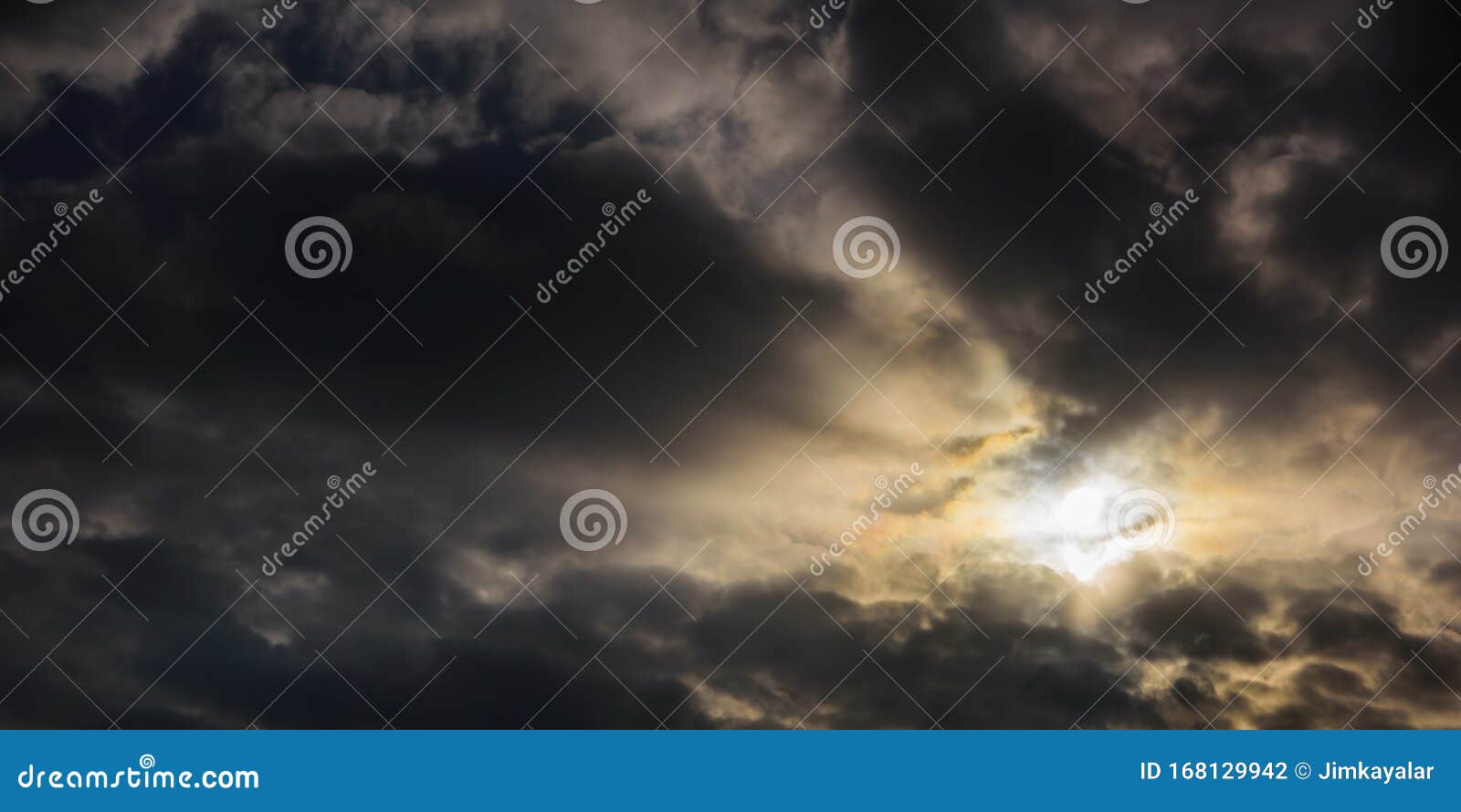 Dark Clouds of Doom with Sun in Background Stock Photo - Image of ...