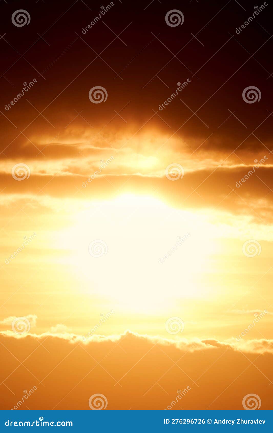 Dark Clouds in the Evening Sunset Sky with the Setting Sun. Dramatic Sk ...