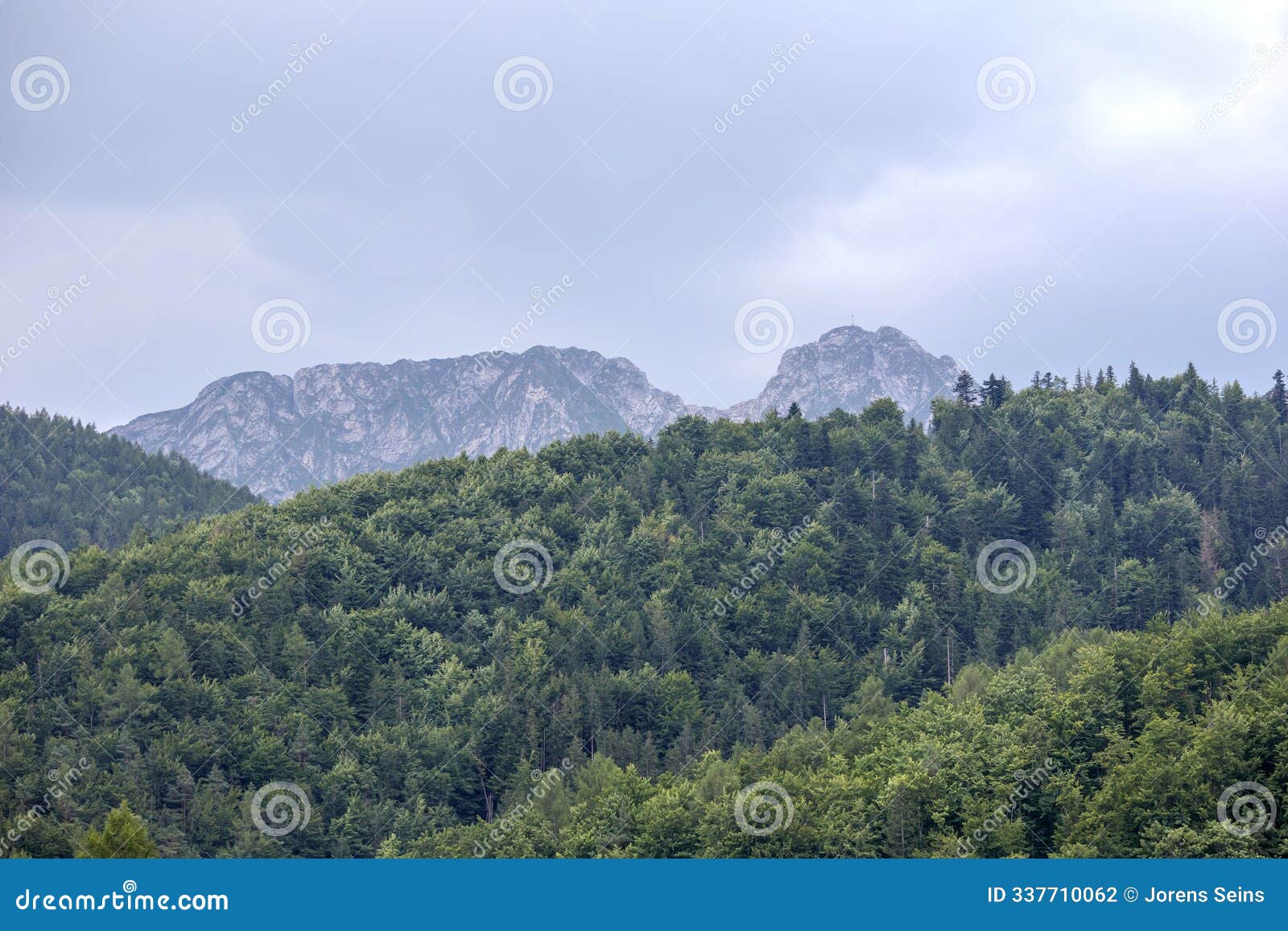 .dark Clouds Gathered Over the Peak of the Mountain Stock Photo - Image ...
