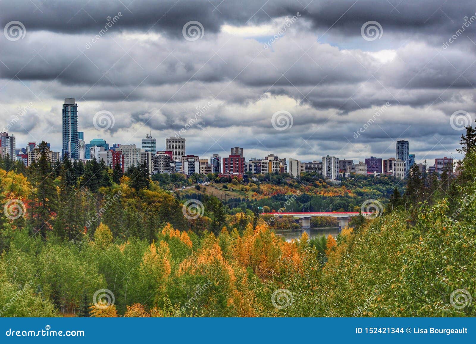 Dark Clouds Over Edmonton editorial stock image. Image of city - 152421344