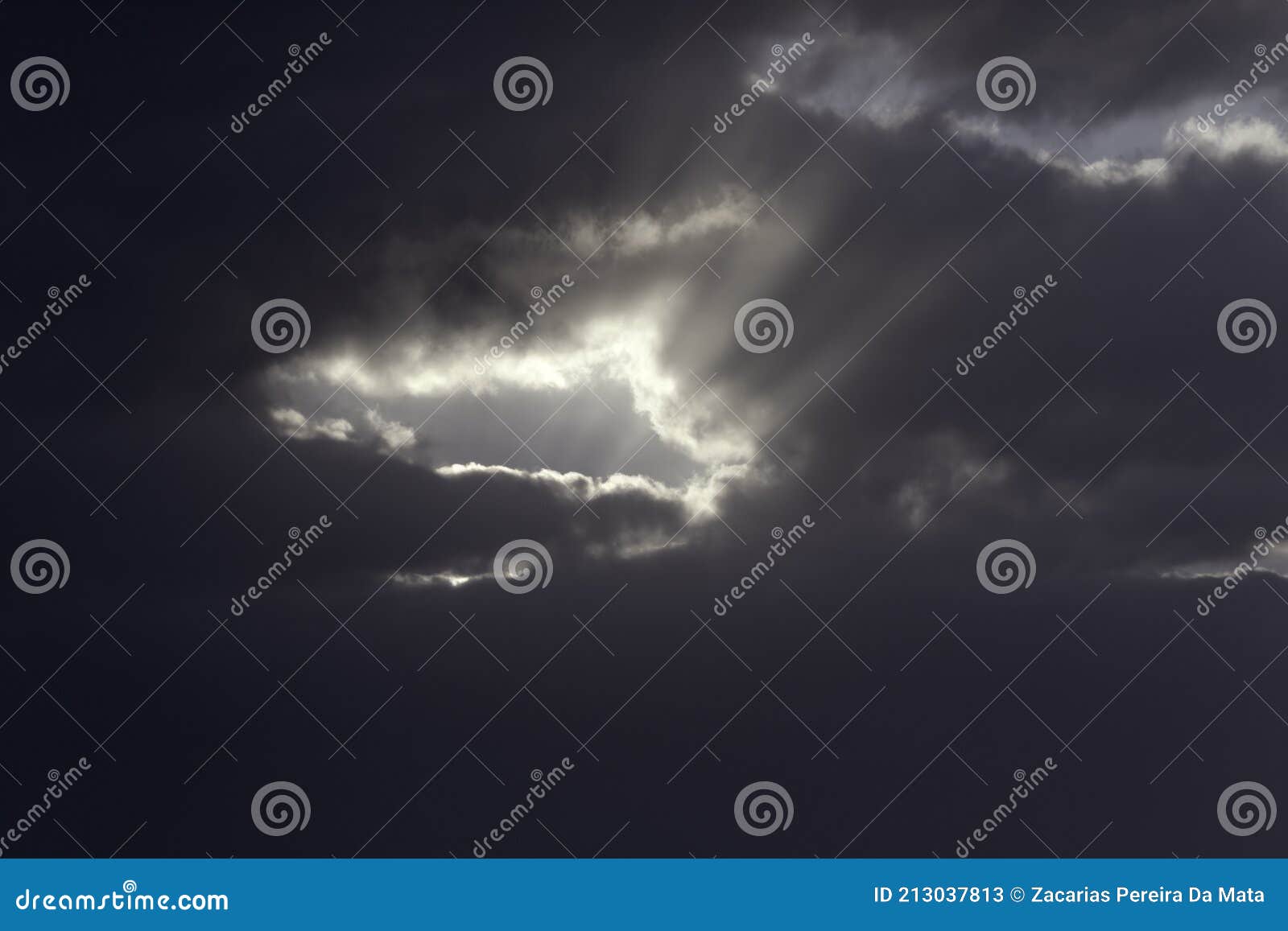 Cloudy Sky with Light Beams Stock Image - Image of life, daylight ...