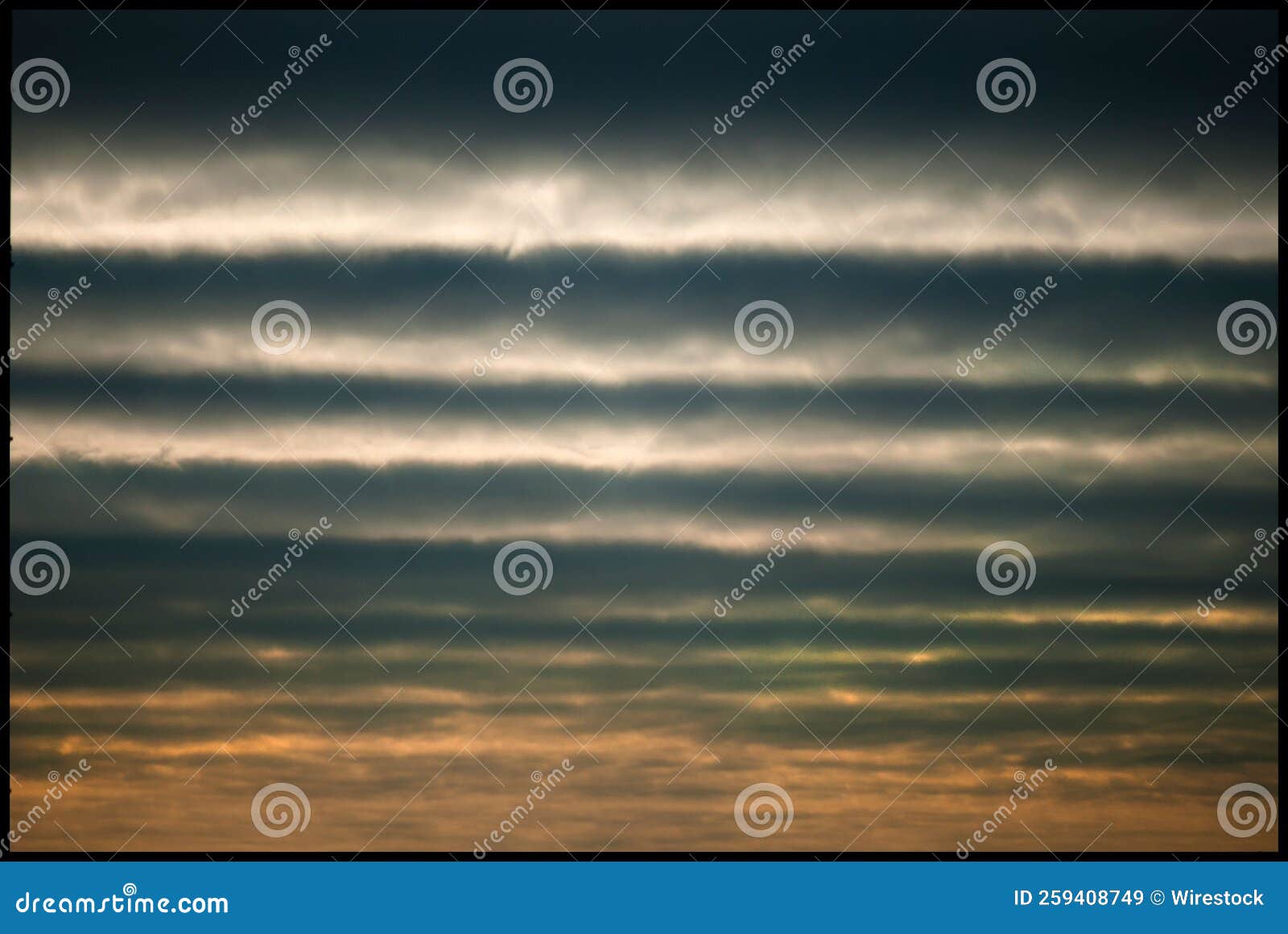Dark, Cloudy Sky with Layered Clouds Stock Image - Image of cloudy ...