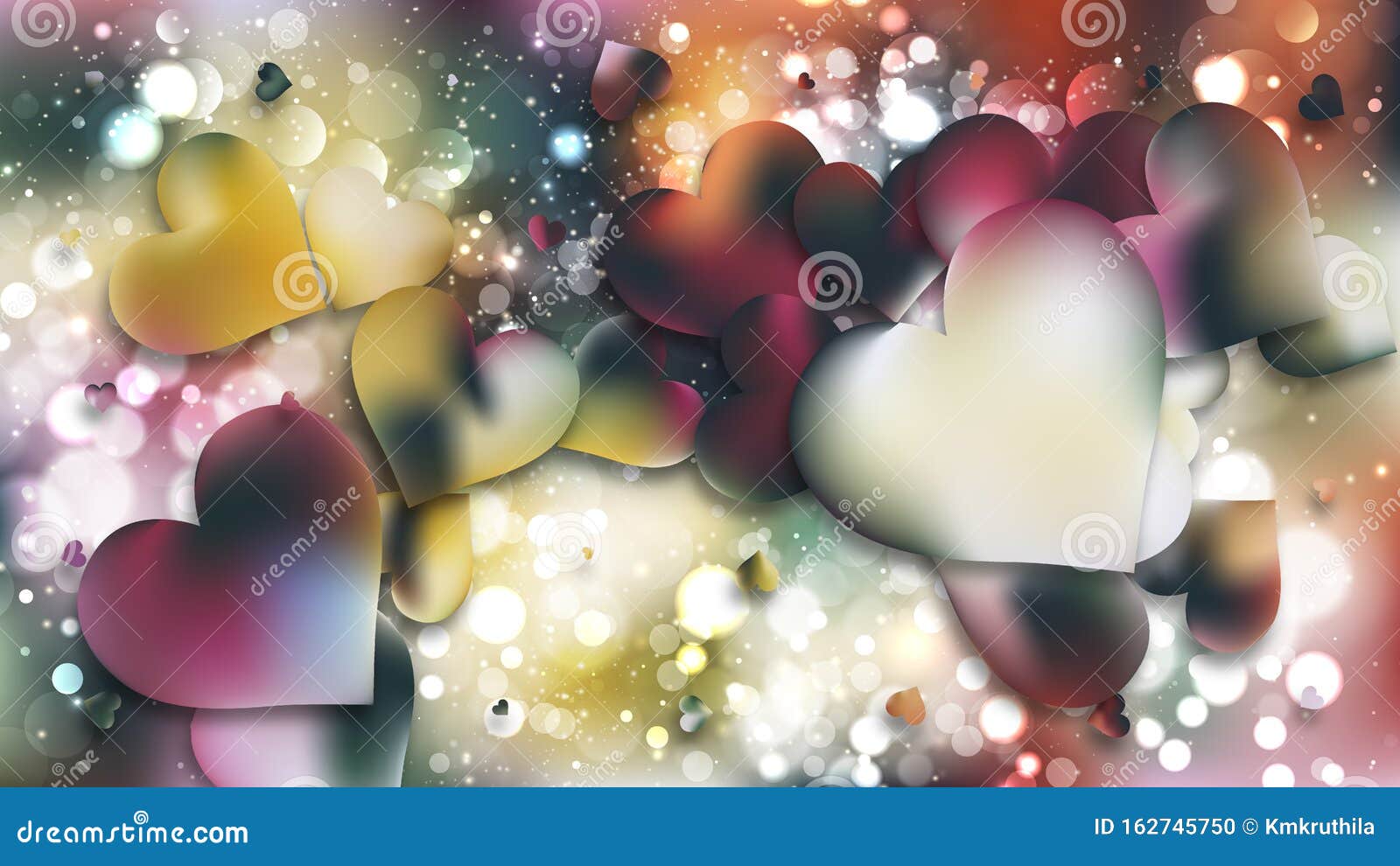 Dark Color Heart Wallpaper Background Vector Illustration Stock Vector ...