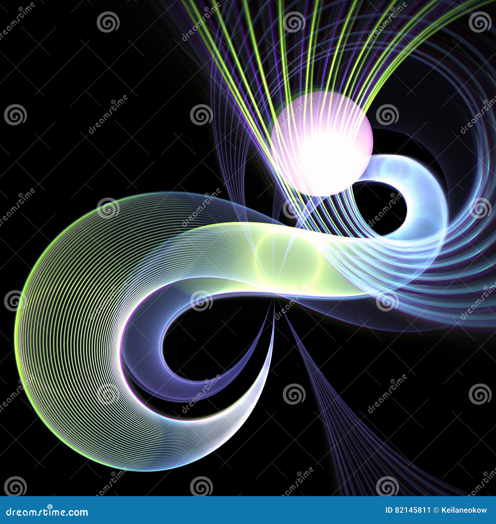 Dark Colorful Infinite Spiral Stock Illustration - Illustration of ...