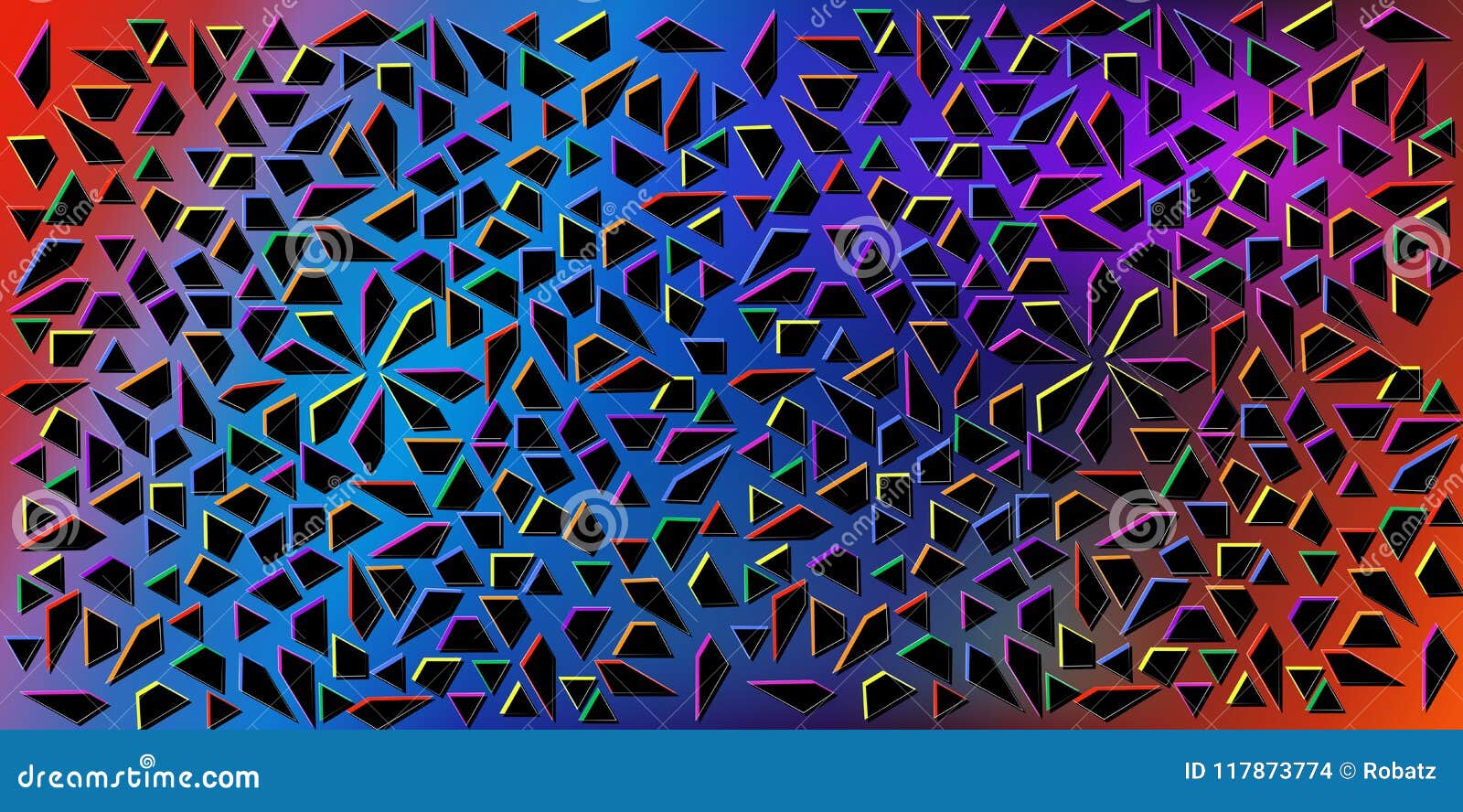 Dark Colors Vector of Small Black Triangles on Colorful Background ...