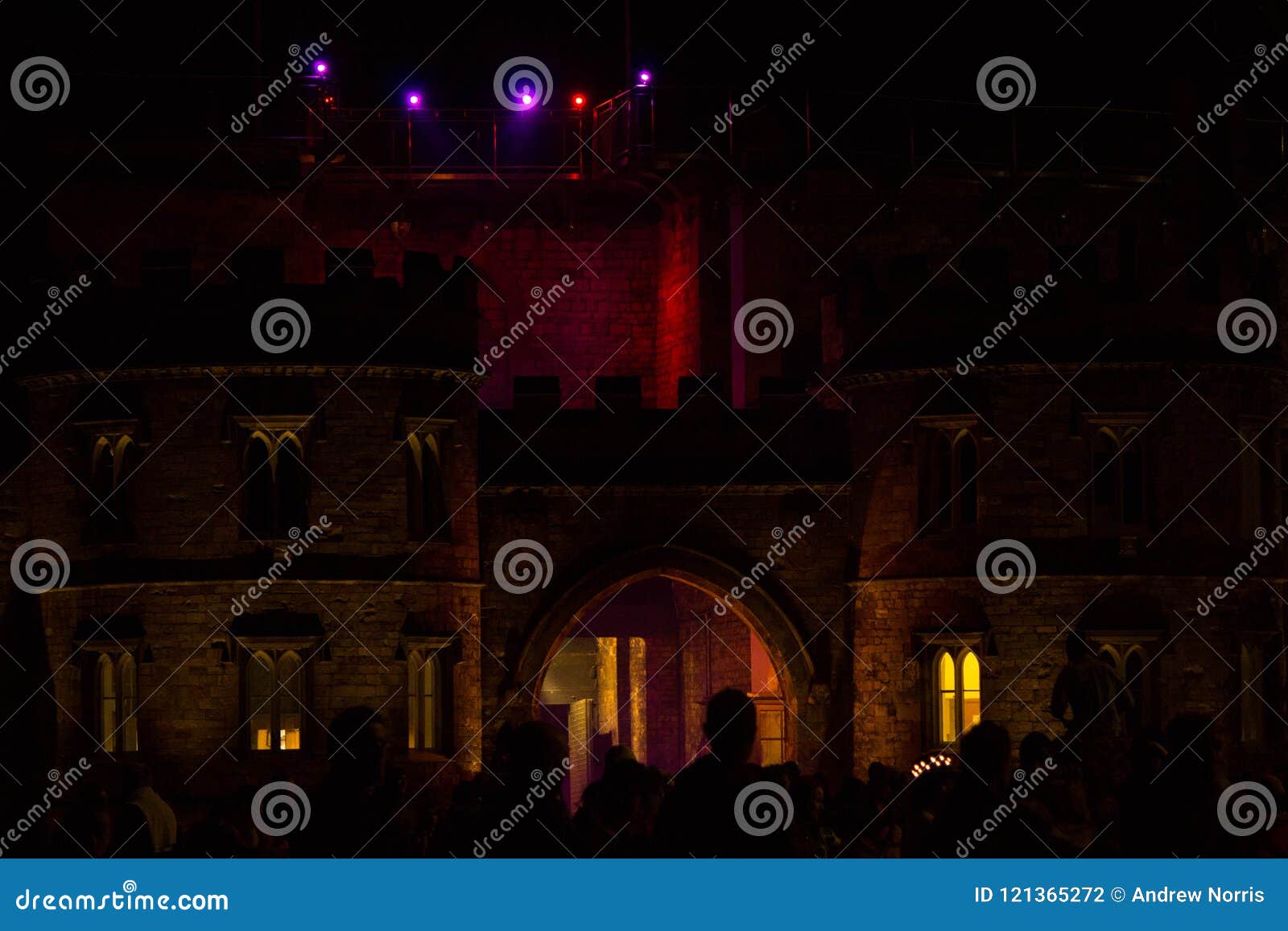 Lighted Castle stock photo. Image of illuminated, beam - 121365272