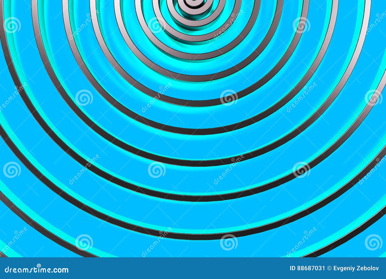 Dark Concentric Spiral on Glowing Background Stock Illustration ...