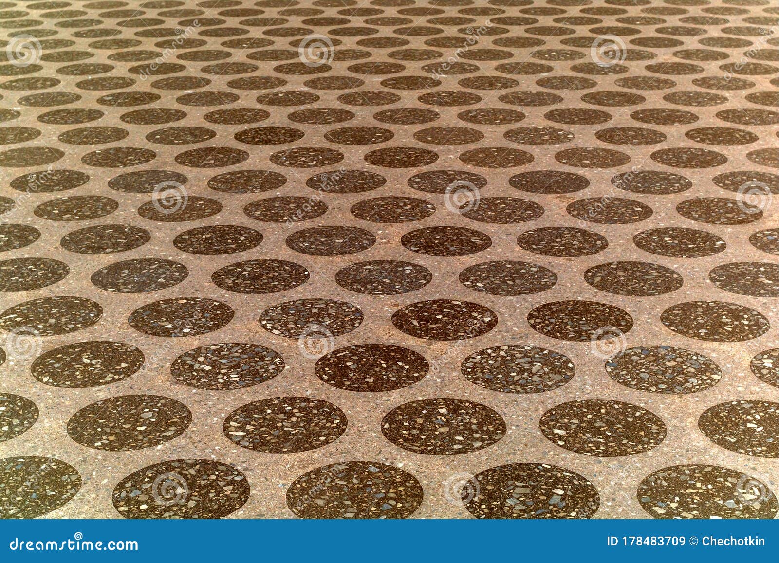 Dark Concrete Floor Textured Surface with Circles Stock Image - Image ...