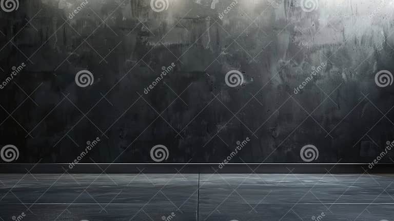 A Dark Concrete Wall with a Slight Texture and a Single Spotlight ...