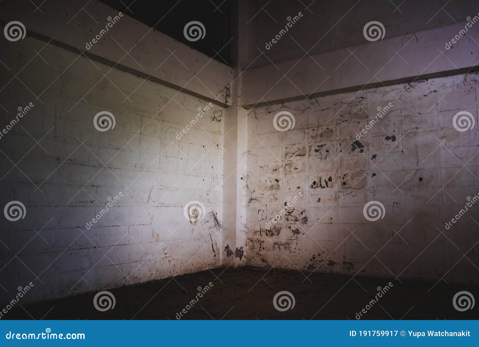 The Dark Corner of Abandoned Building Stock Image - Image of interior ...