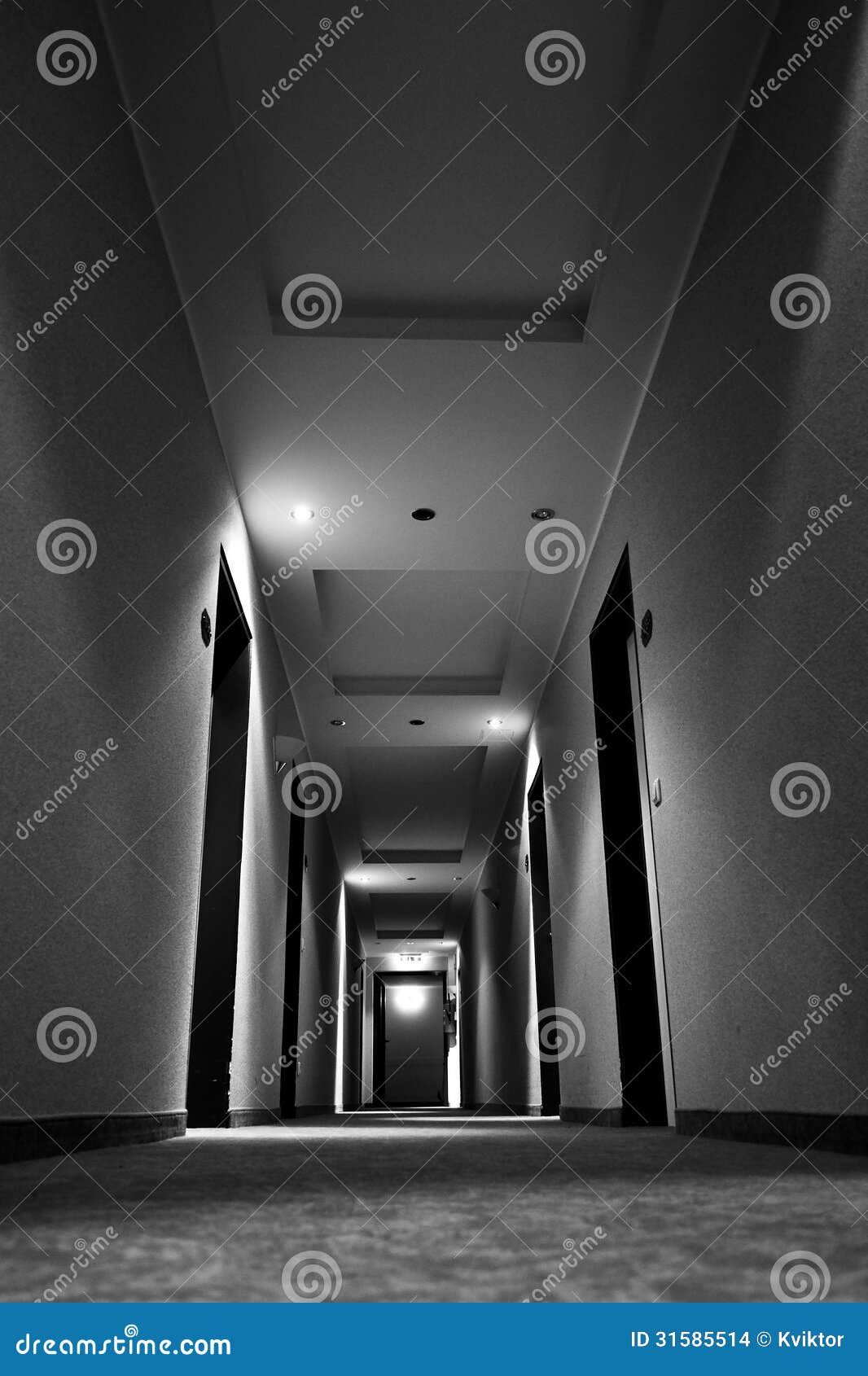 Dark corridor stock photo. Image of black, indoors, hall - 31585514