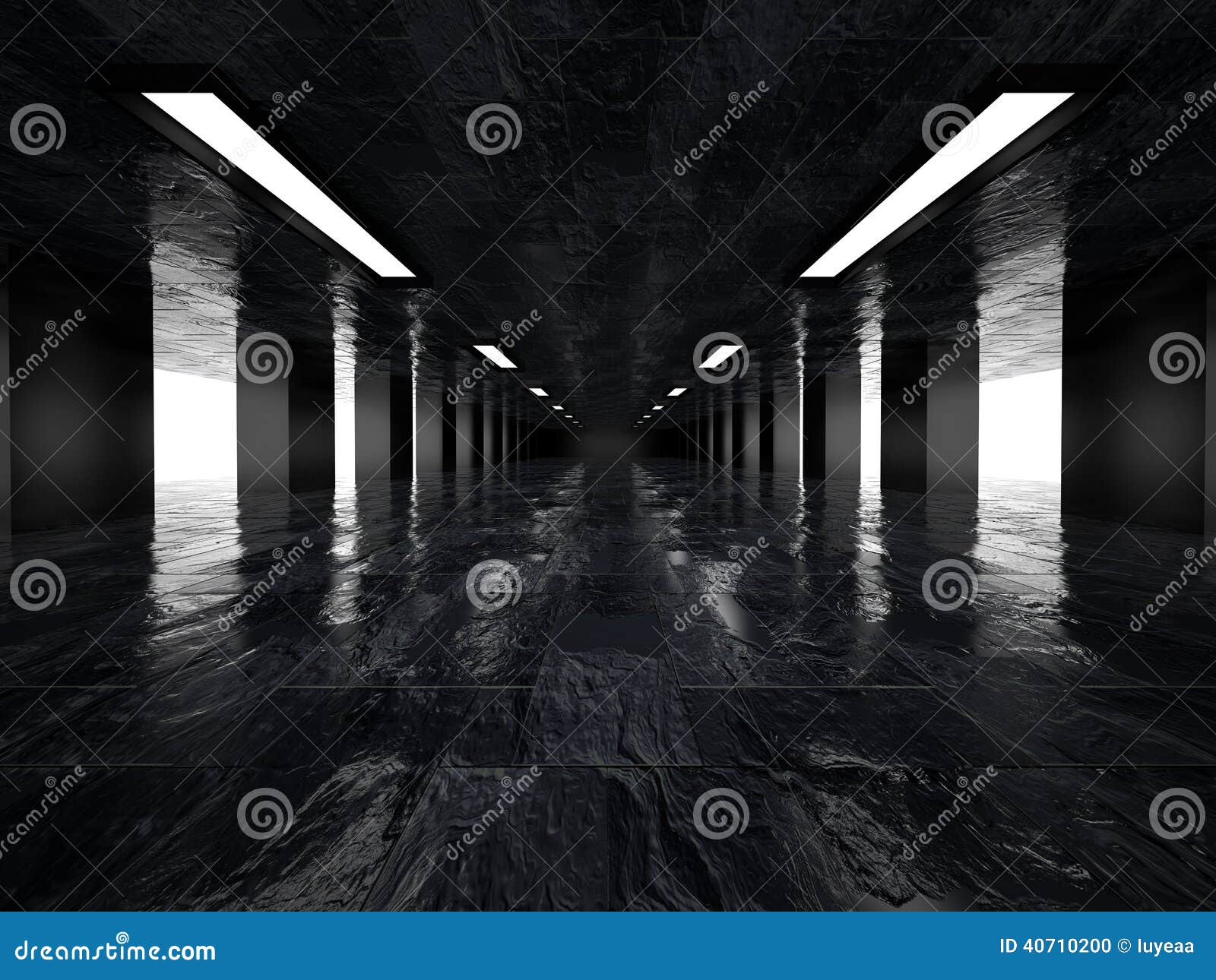 Dark Corridor Royalty-Free Illustration | CartoonDealer.com #24018156