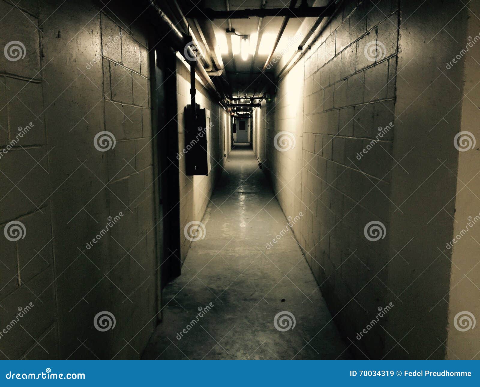 Dark corridor stock image. Image of dark, building, corridor - 70034319