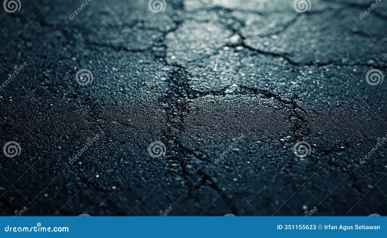 Cracked Asphalt Road Leading Through Desolate Landscape, Broken Road ...