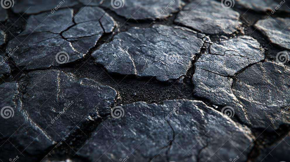 Dark Cracked Stone Surface Texture Detail Stock Illustration - Illustration of surface, ground ...