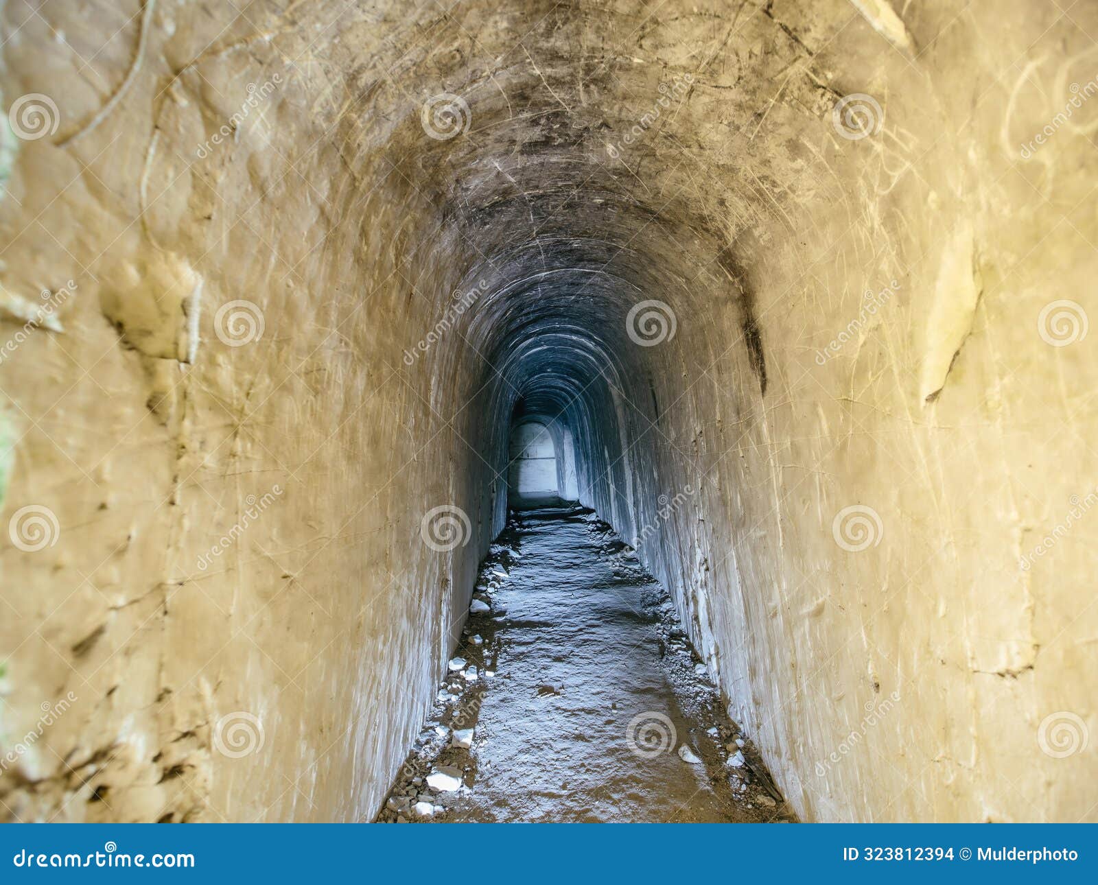 Dark Creepy Abandoned Underground Chalky Cave Temple Stock Photo ...