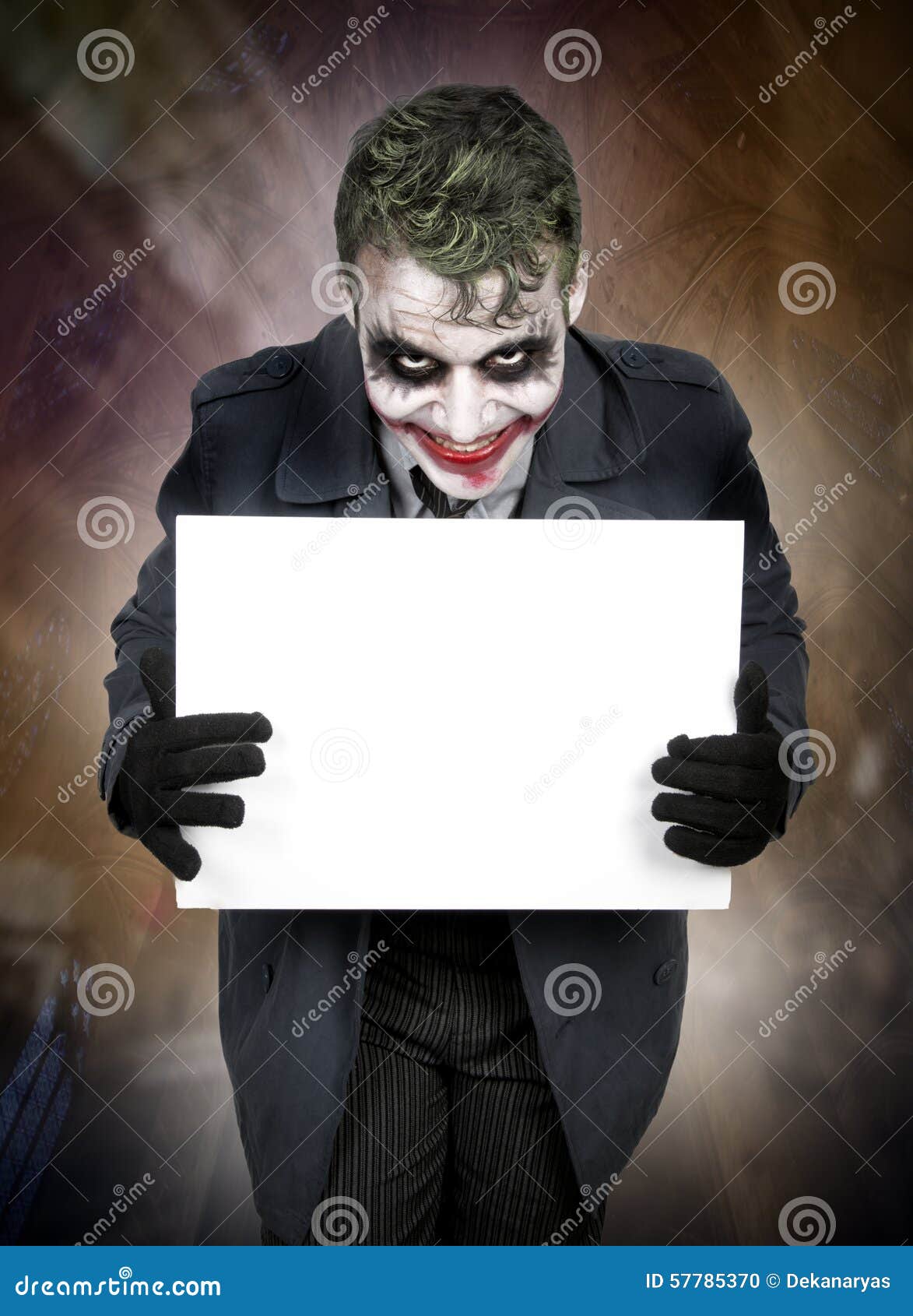Dark creepy joker face stock photo. Image of cheerful - 57785370