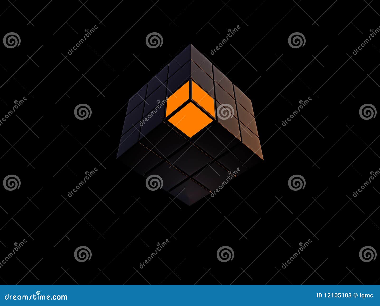 Dark Cube stock illustration. Illustration of wallpaper - 12105103