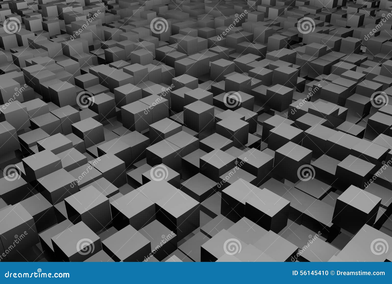 Dark cubes stock illustration. Illustration of cinema4d - 56145410