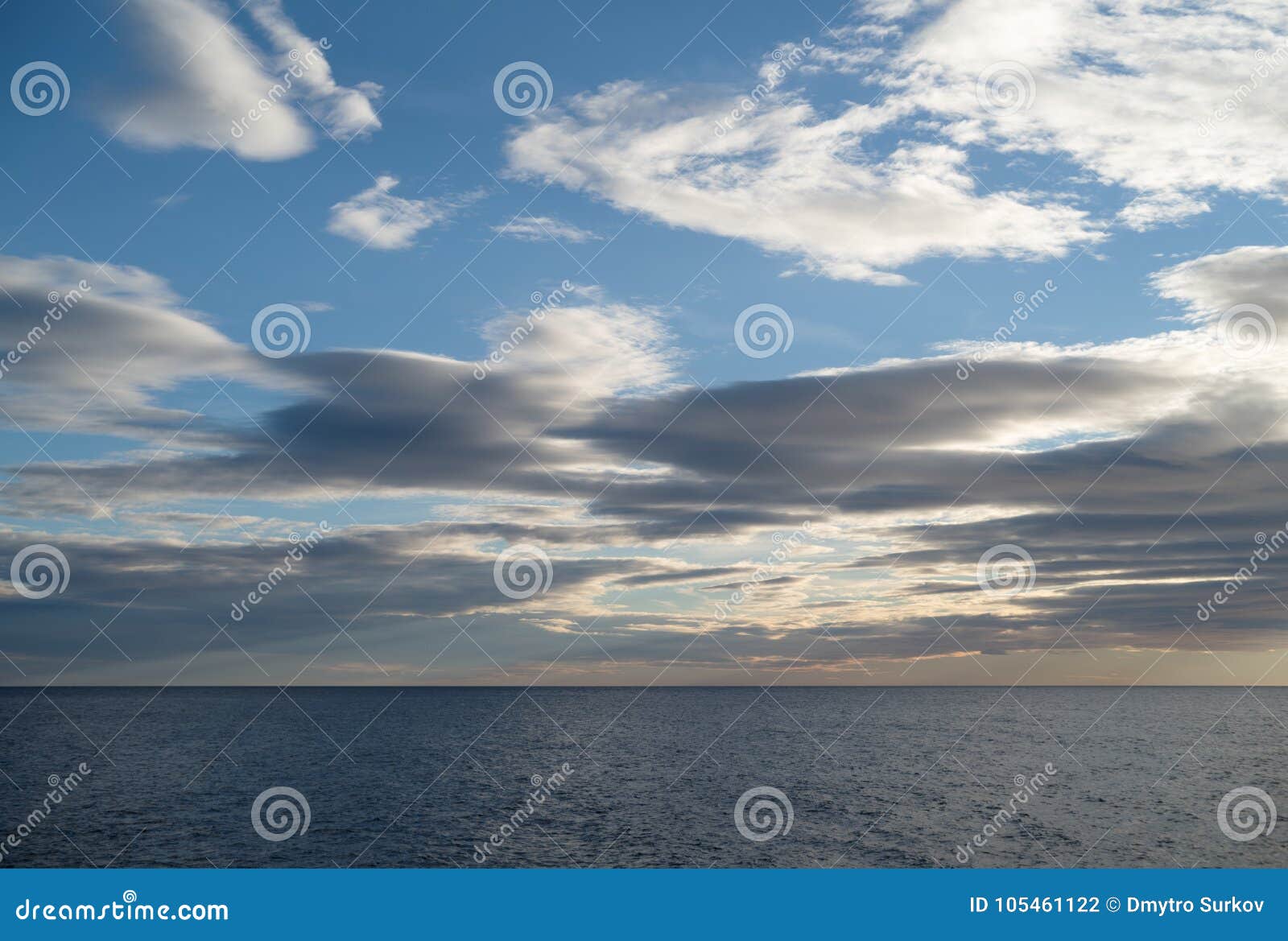 Clouds over the sea stock photo. Image of cumulonimbus - 105461122
