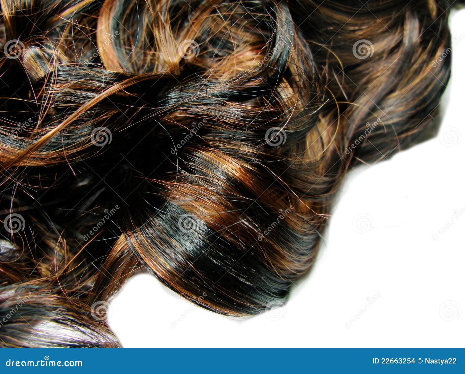 Dark Curly Highlight Hair Texture Background Stock Photo - Image of ...