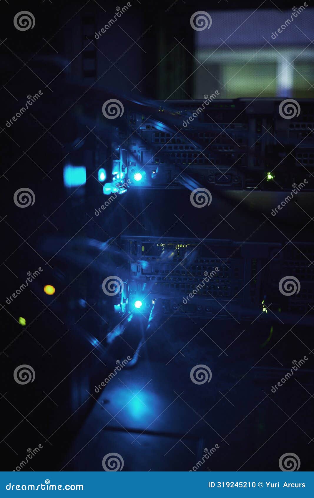 Dark Data Center, Cable and Cloud Computing Hardware for Information Technology, Cybersecurity ...