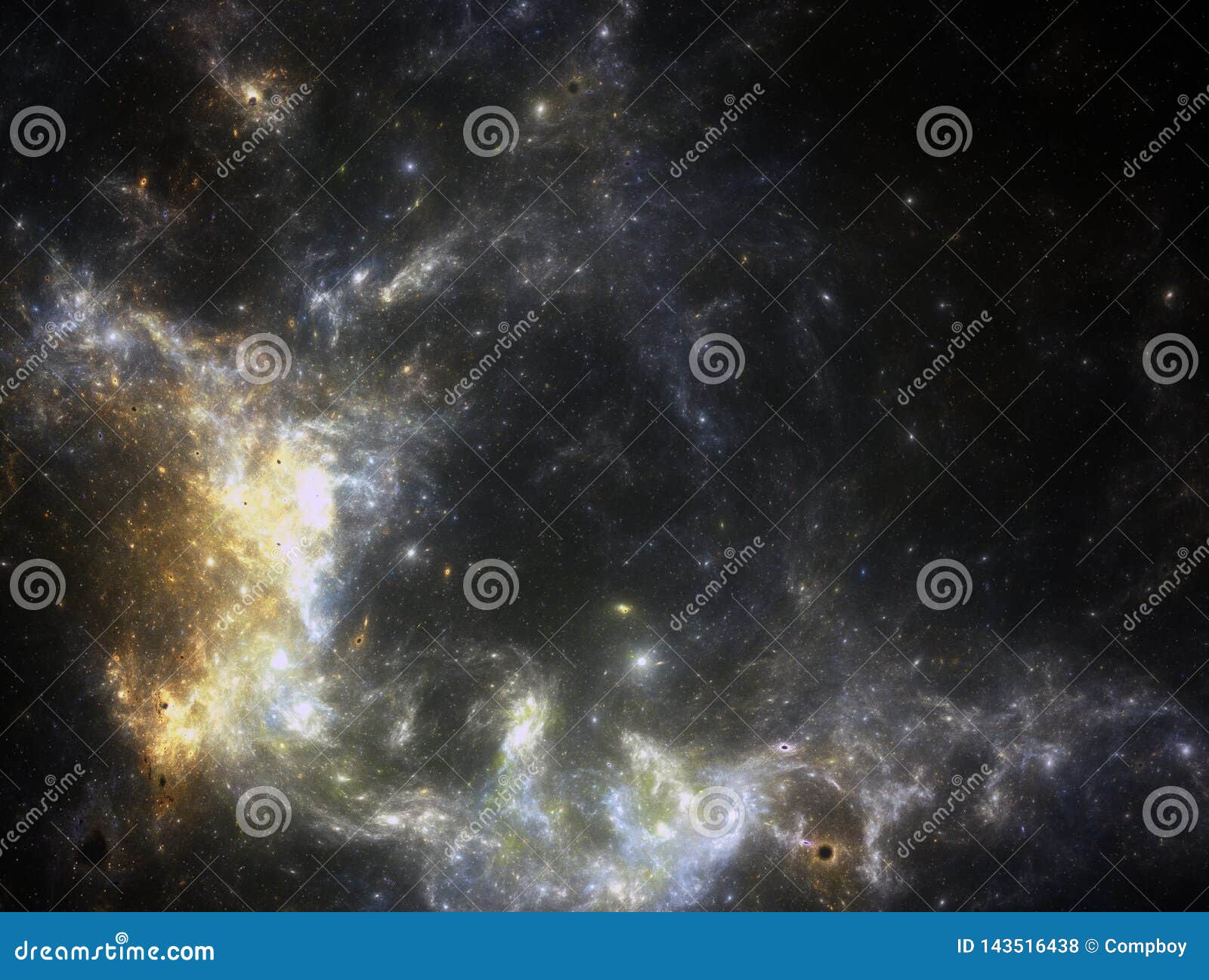 Dark deep space starfield stock illustration. Illustration of cosmic ...
