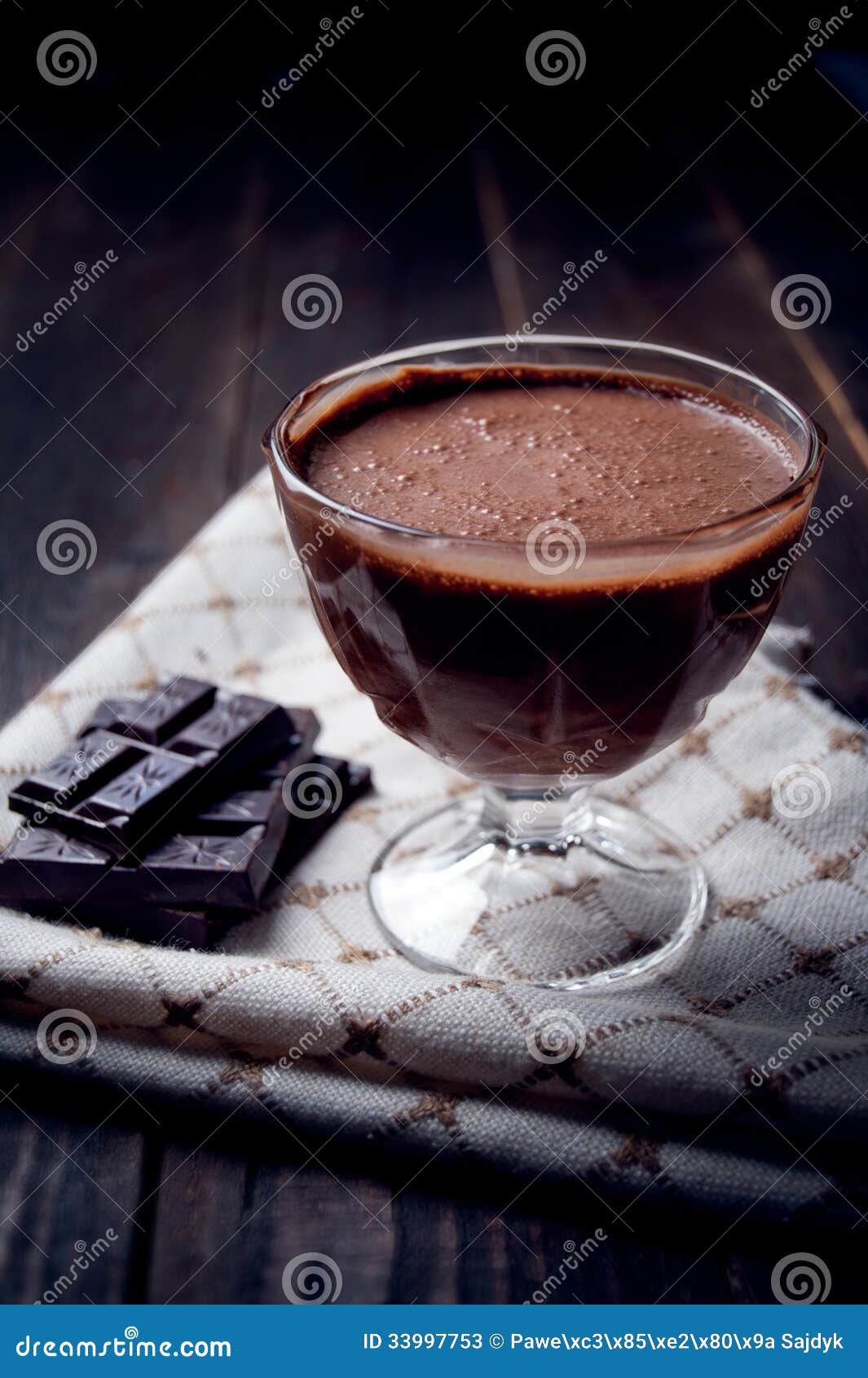 Dark and Delicate Chocolate Mousse Stock Image - Image of fruit, dark ...
