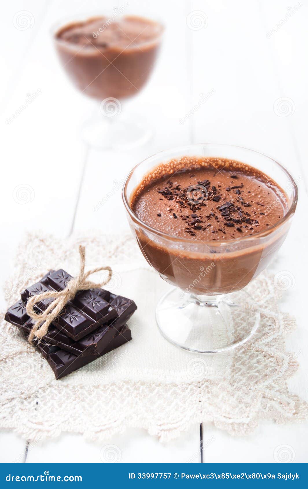 Dark and Delicate Chocolate Mousse Stock Image - Image of mousse ...