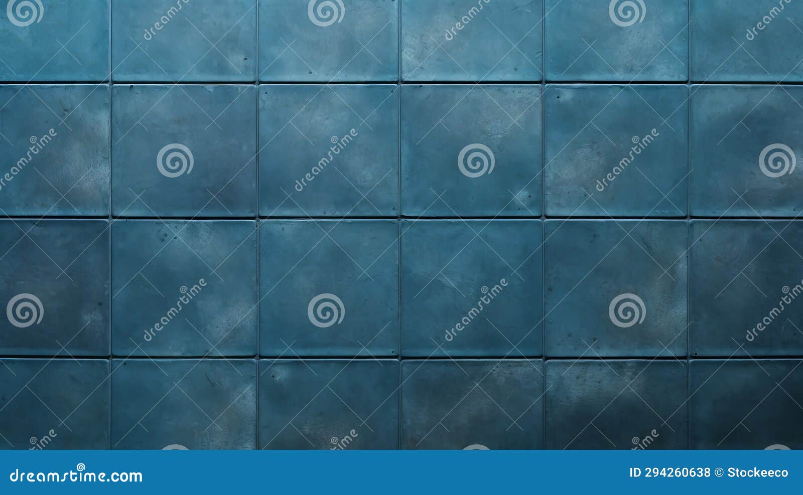 Dark and Detailed Blue Tile Wall Post-apocalyptic Chequered Background ...