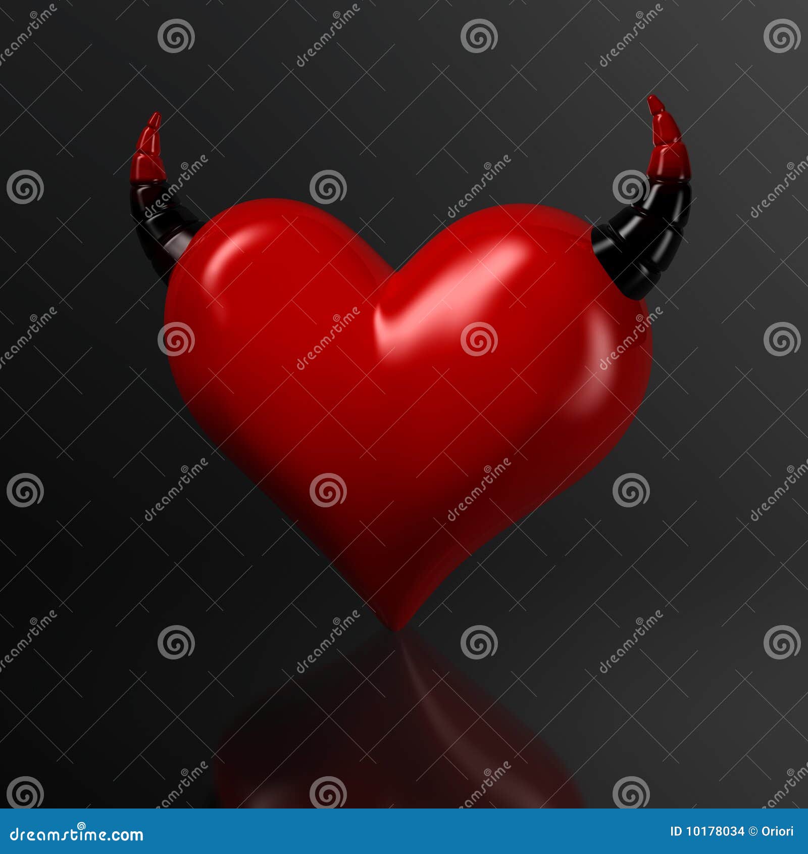 Dark devil heart stock illustration. Illustration of satan - 10178034