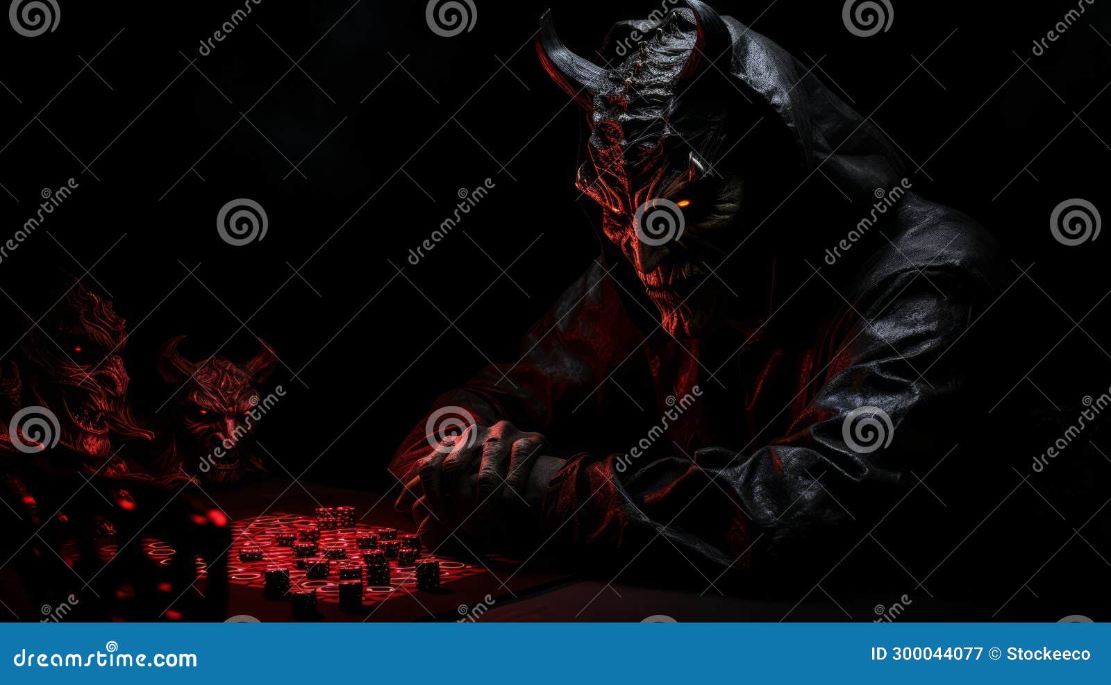 Dark Devil on Keyboard: a Spooky Vray Tracing Uhd Image Stock ...