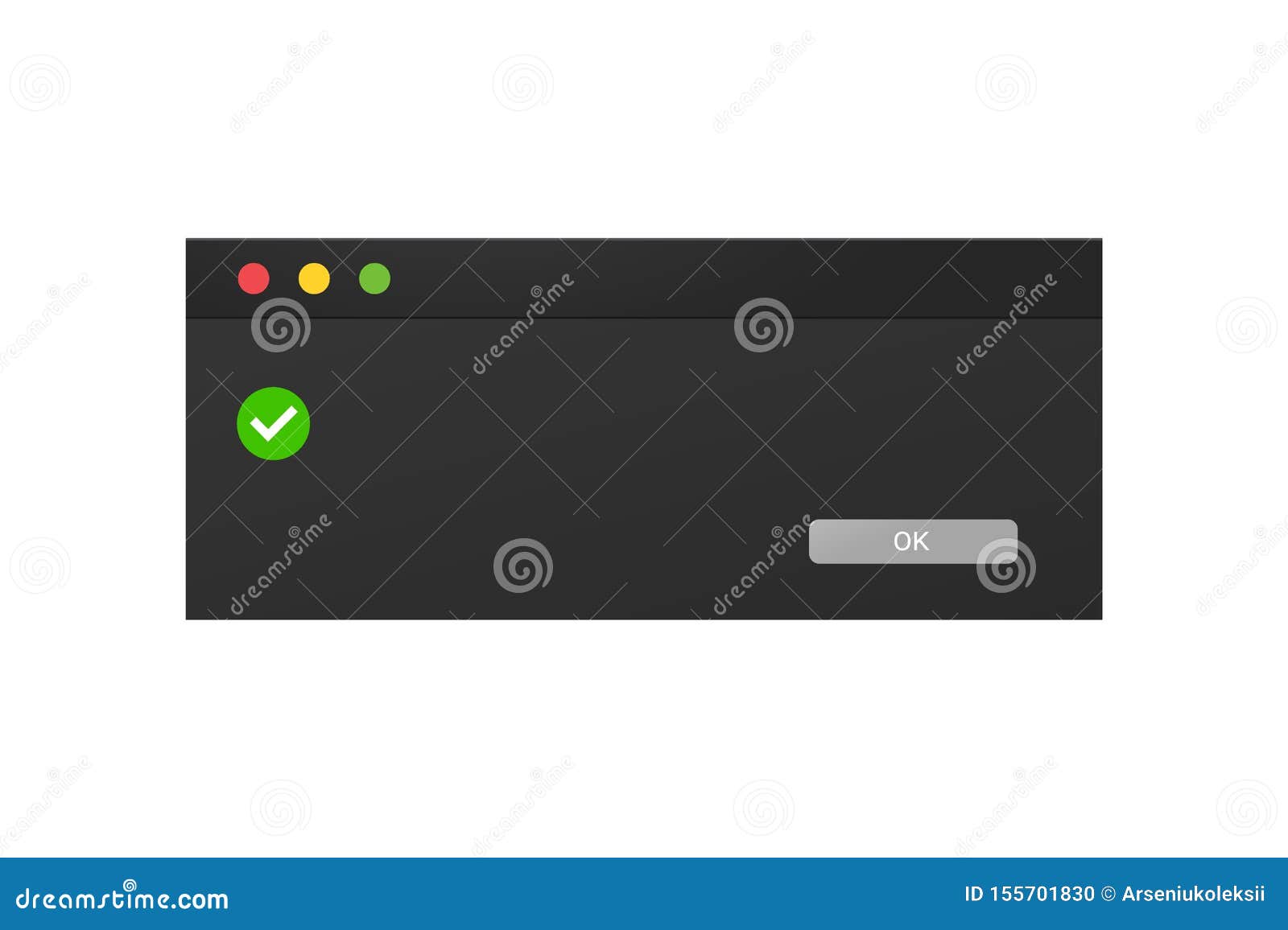 Dark Dialogue Box Interface. Stock Vector - Illustration of computer ...