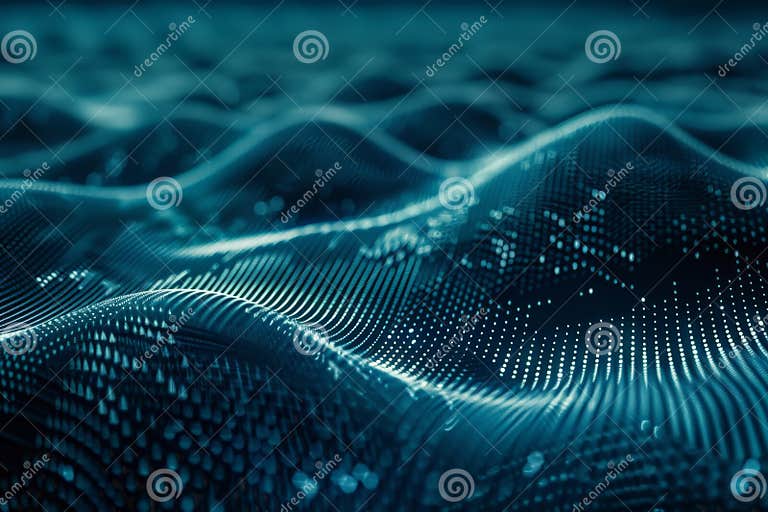 Dark Digital Background, Tech Waves Pattern, Digital Data Banner, Audio ...