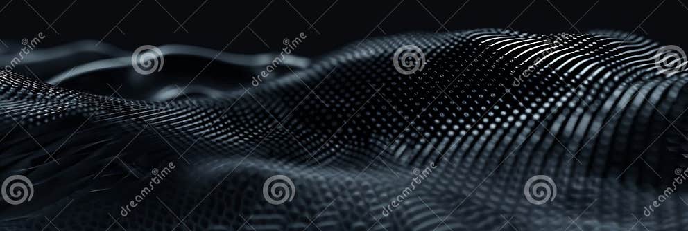 Dark Digital Background, Tech Waves Pattern, Digital Data Banner, Audio ...
