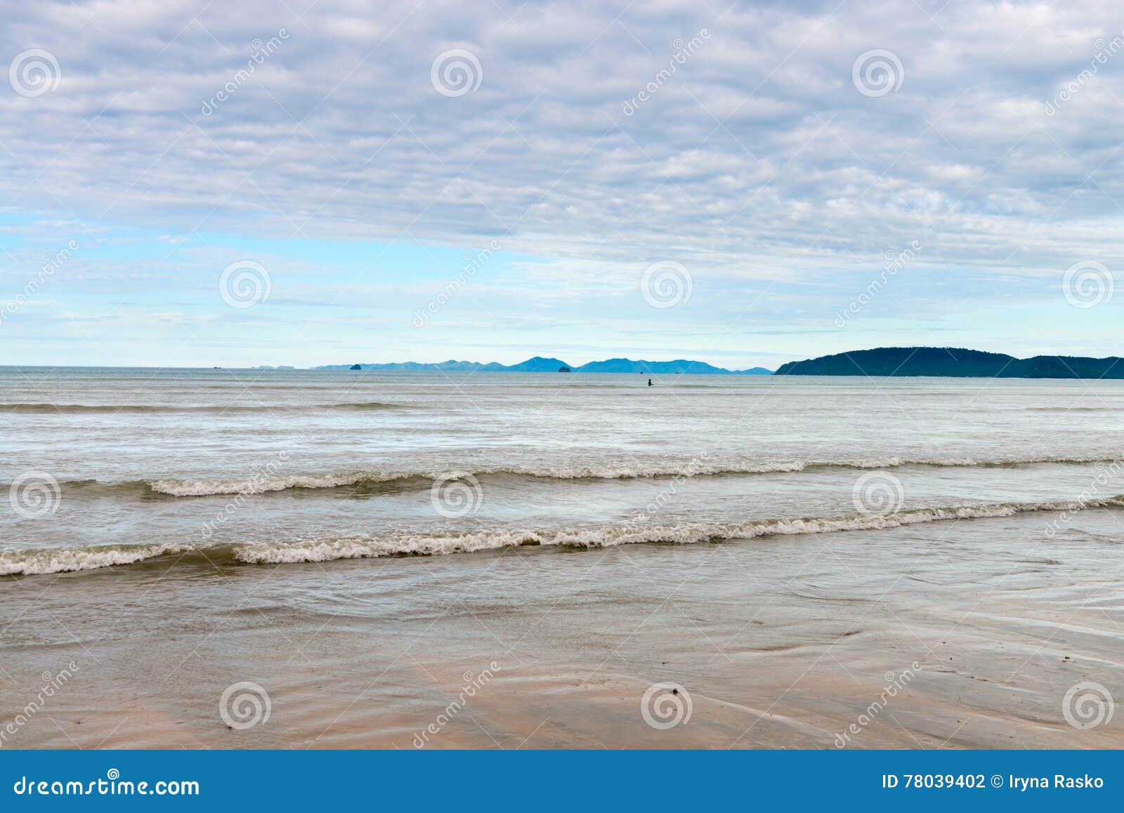 Dark and dirty sand beach stock photo. Image of stretch - 78039402