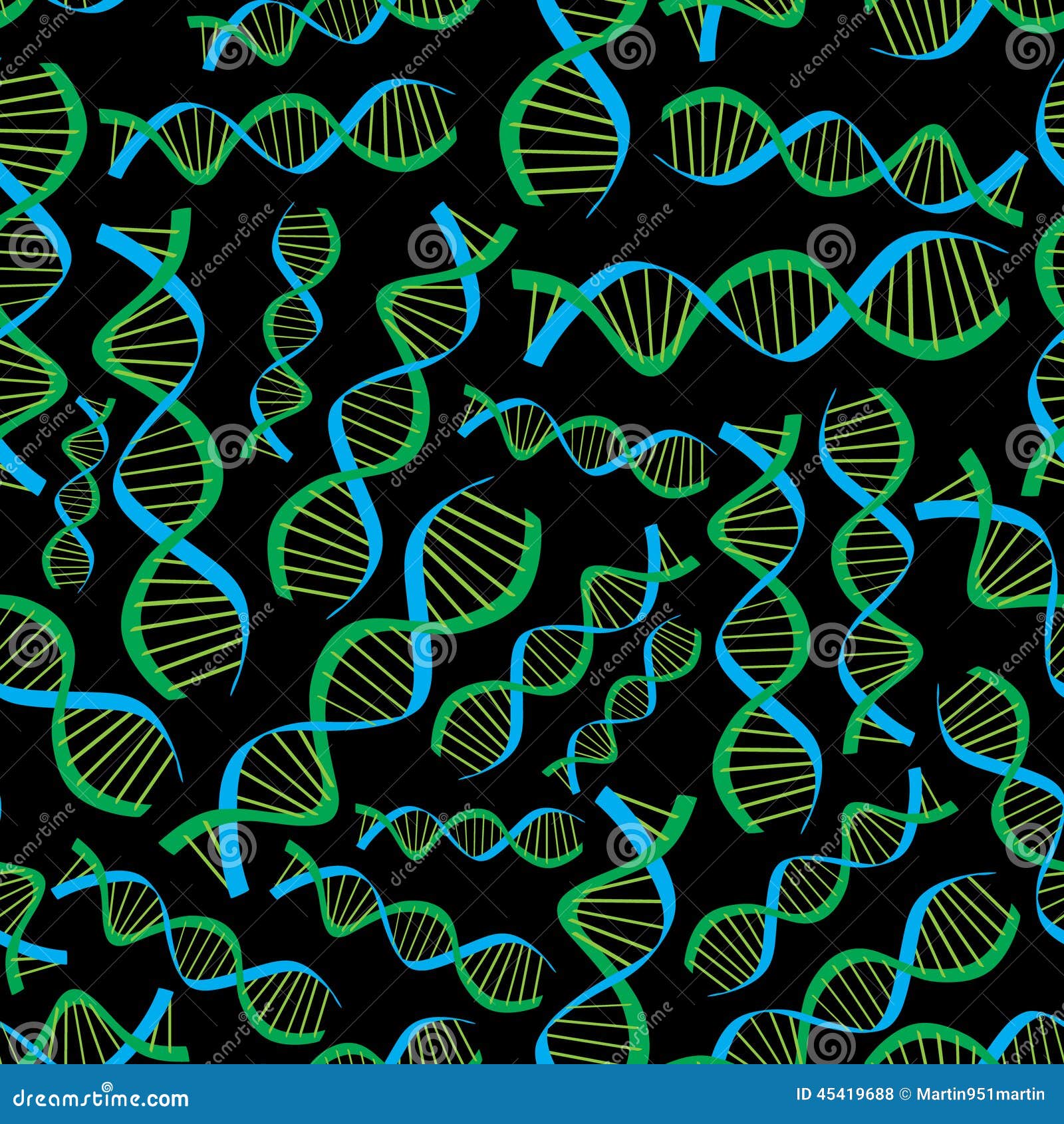 Dark dna seamless pattern stock vector. Illustration of blue - 45419688