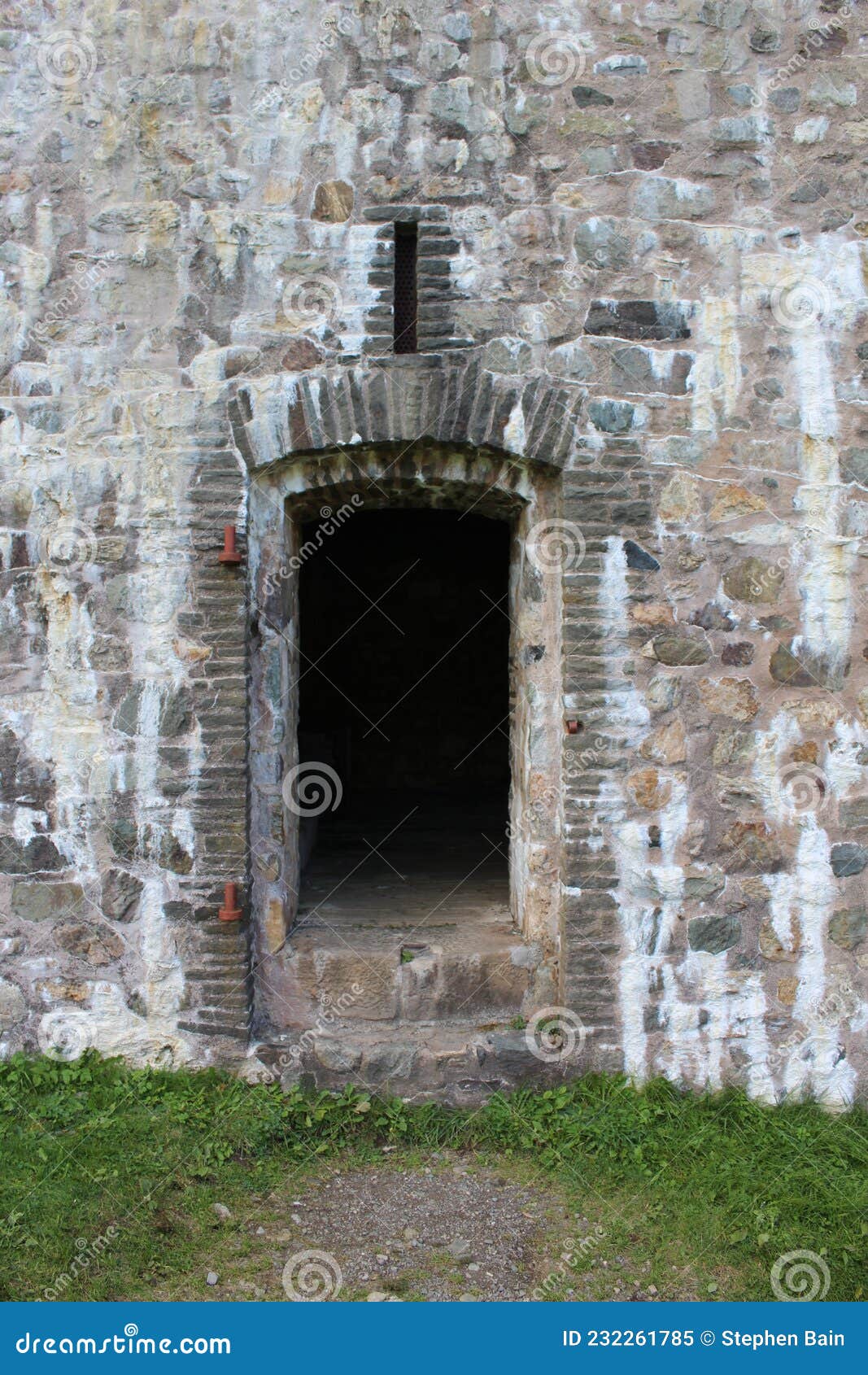 A Dark Doorway on the Wall of the Fortress of Louisbourg, a Restored ... A Dark Doorway on the Wall of the Fortress of Louisbourg, a Restored ...