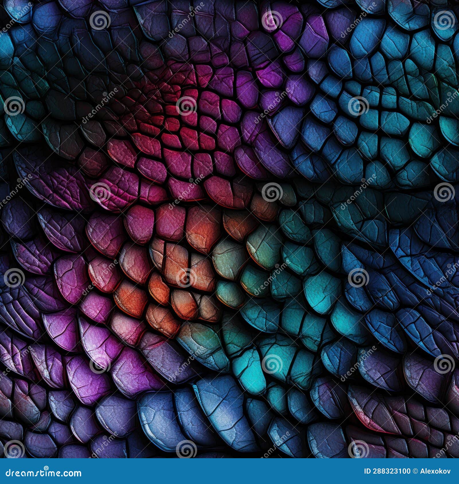 Dark Dragon Skin Pattern Tile AI Generated Stock Illustration ...