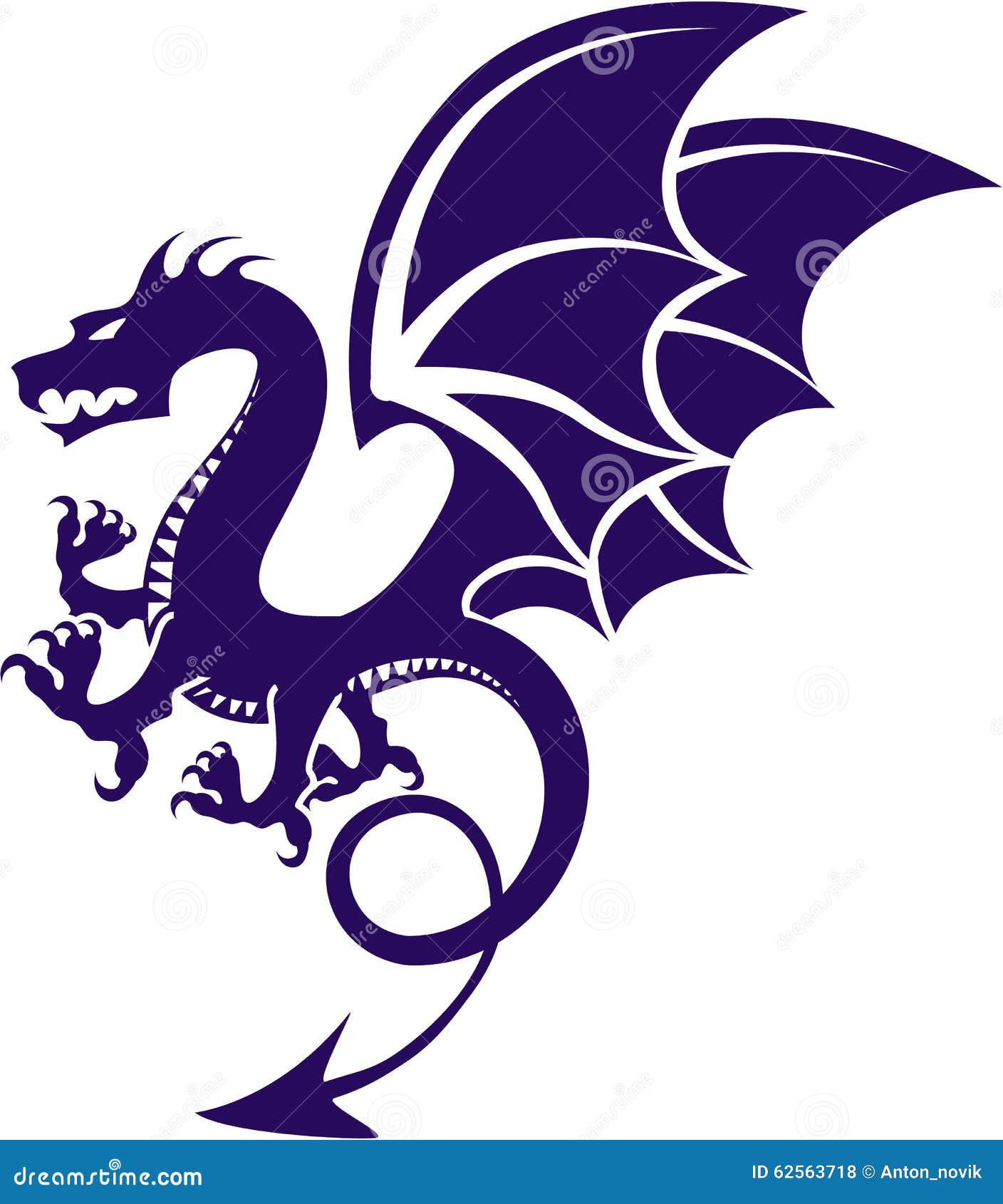 Dragon Vector Silhouette | CartoonDealer.com #62364435